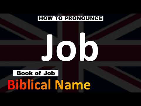 How to Pronounce Job in the Bible?