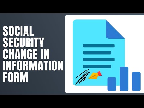 Social Security Change in Information Form Online Template