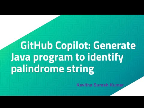 GitHub Copilot: Generate Java program to identify palindrome string