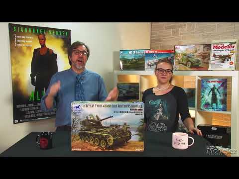 Video Review of the Bronco M19A1 gun carriage, Azur FrRom Renard R-31, Takom M60A1, Zvezda A-50