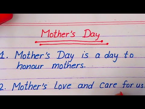 10 lines on mother's day |essay on mother's day in english|mother's day essay 10 lines in english