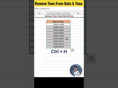 Remove Time from Date & Time #excel #mircosoft #viral #subscribe #short