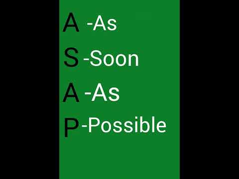 ASAP full form#meaning#vocabulary#shorts