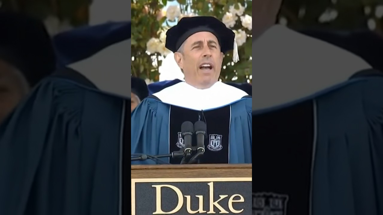 Dozens of students walk out in protest of Jerry Seinfeld speech at Duke graduation #palestine #news