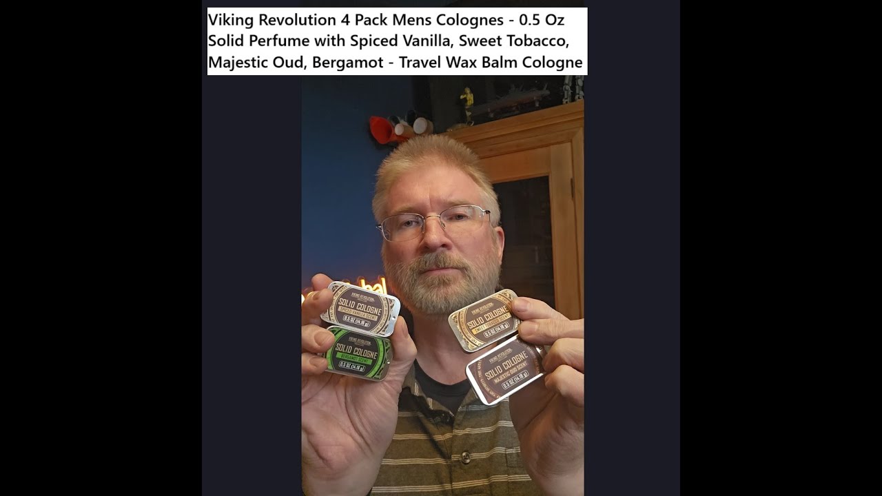Solid Cologne 4 Pack Tested for Travel! TSA Friendly