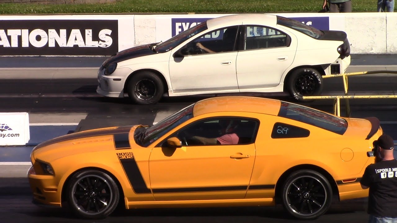 Dodge Neon SRT-4 "Underdog" Drag Races Mustang Boss 302, Eats the Pony ...