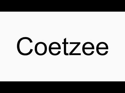 How to pronounce Coetzee