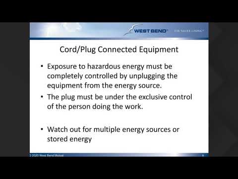 West Bend - OSHA’s Lockout/Control of Hazardous Energy Requirements