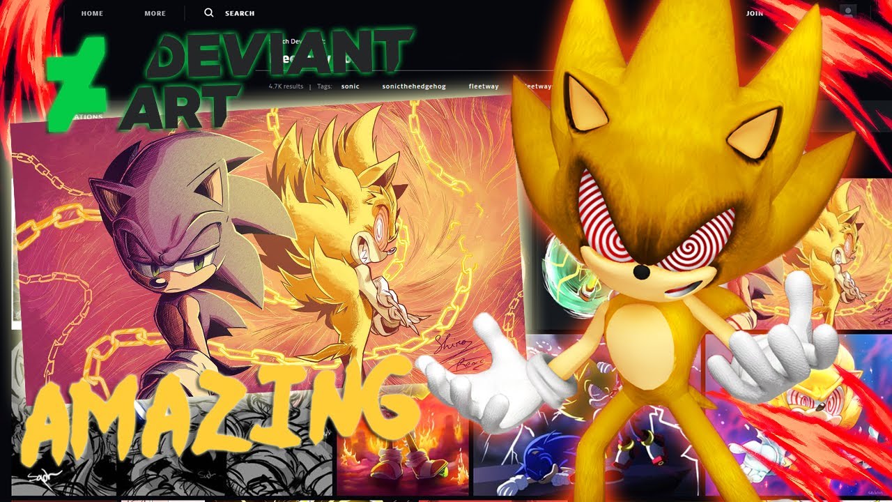 Fleetway Sonic Visits DEVIANTART!