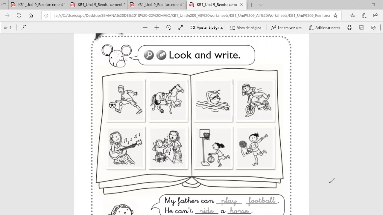 UNIT 9 REINFORCEMENT WORKSHEETS 1+2