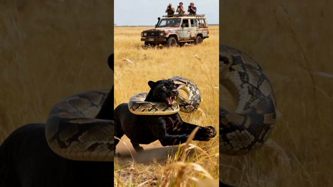 Will the python's death squeeze succeed? 1=Yes 2=No #Cheetah #Python #AnimalBattle #wildlife