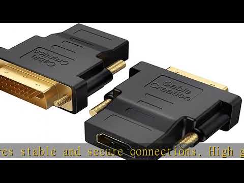 CableCreation DVI to HDMI Adapter,2-Pack Bi-Directional DVI Male to HDMI Female Converter, Support