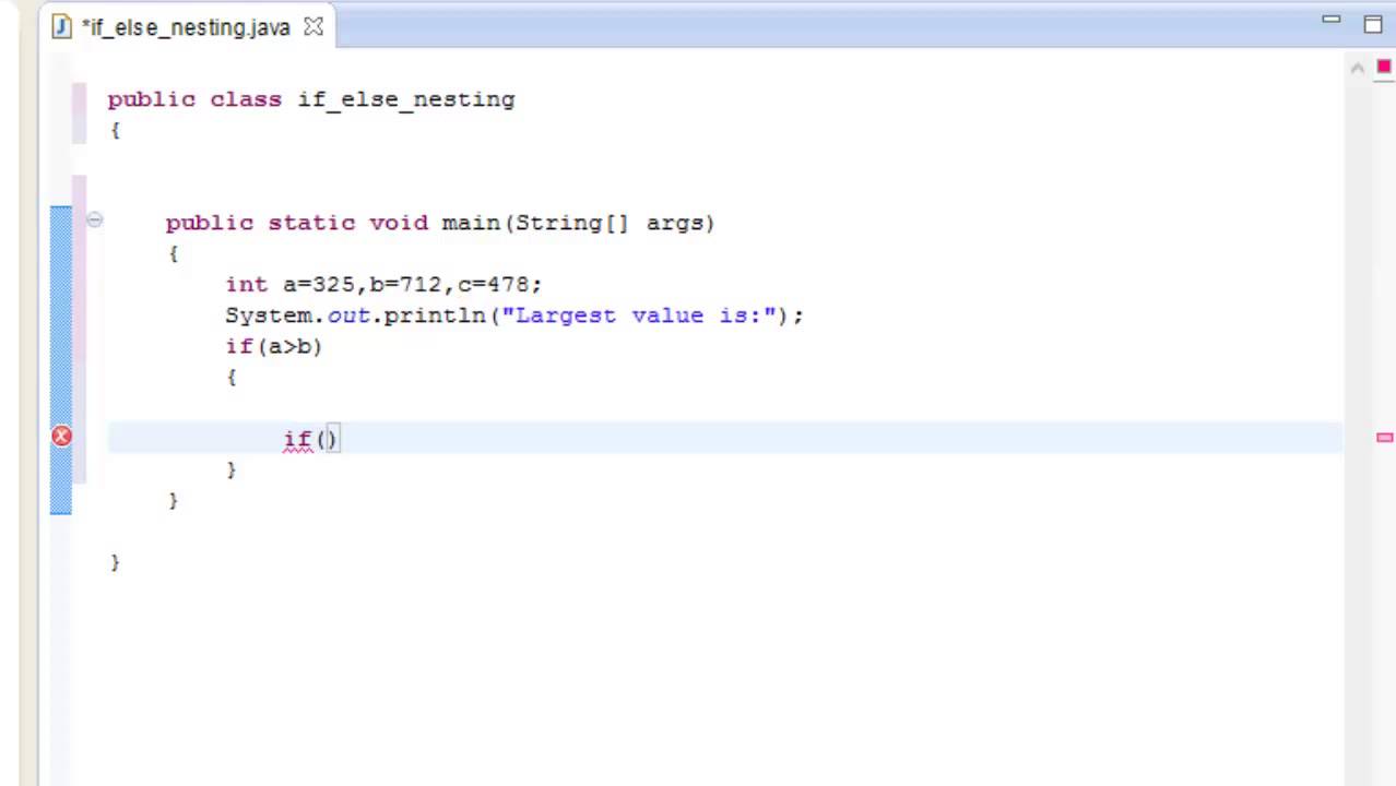 Java Programming Tutorial-19-  Nesting If Else Statement Program