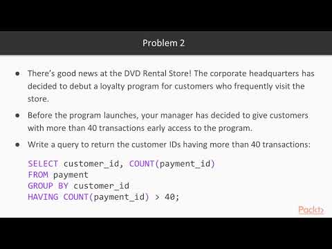 Learn PostgreSQL 11 in 7 days Assignment Review from Day 6 | packtpub com - Mind Luster