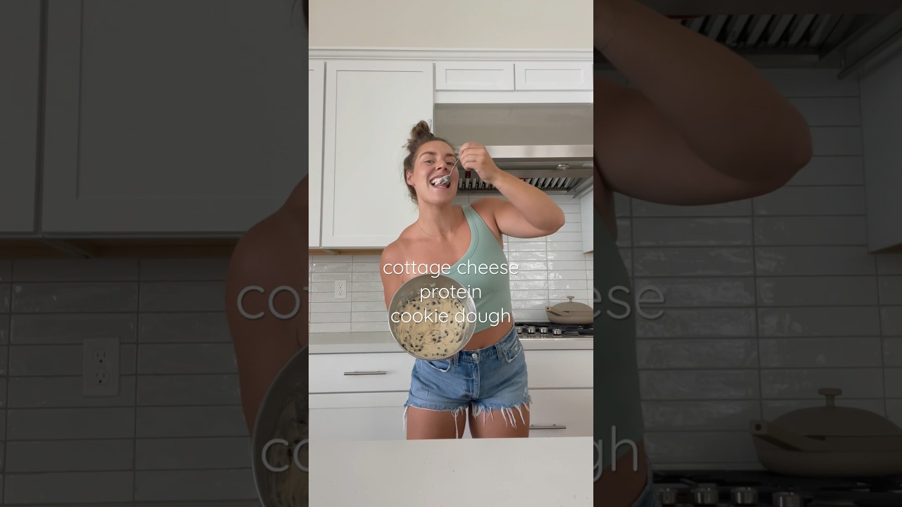 COTTAGE CHEESE PROTEIN COOKIE DOUGH, this recipe is unmatched 👌🏼 #healthydessert #healthyrecipes