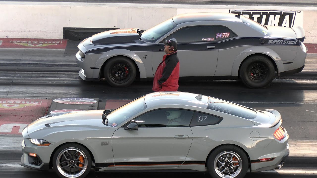 Super Rare Challenger Super Stock Twice Drags Mustang Mach 1, Hilarious ...