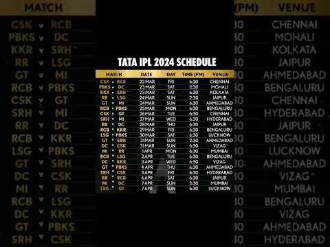 IPL 2024 Schedule|Indian Premier League 2024 Schedule|IPL Schedule #ipl#ipl2024schedule#ipl2024