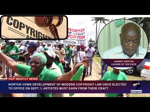 NORTON VOWS DEVELOPMENT OF MODERN COPYRIGHTS LAW ONE ELECTED TO OFFICE, ARTISTES MUST EARN......