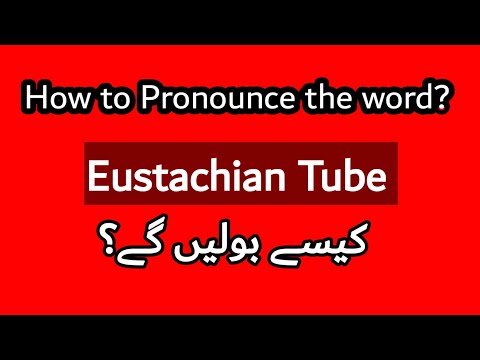 How to pronounce the word eustachian tube | kese bolain ge