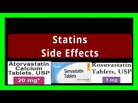 Statin Side Effects | Atorvastatin, Rosuvastatin, Simvastatin Side Effects & Who is at Risk
