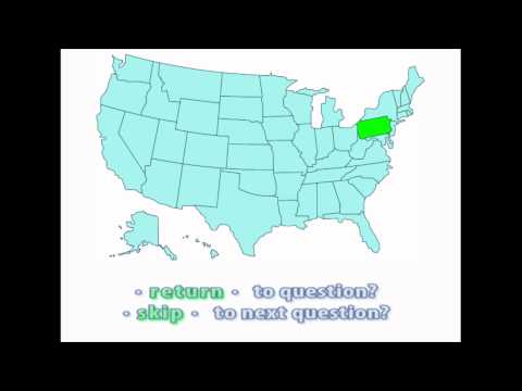 Interactive United States Map Quiz - Location of Pennsylvania