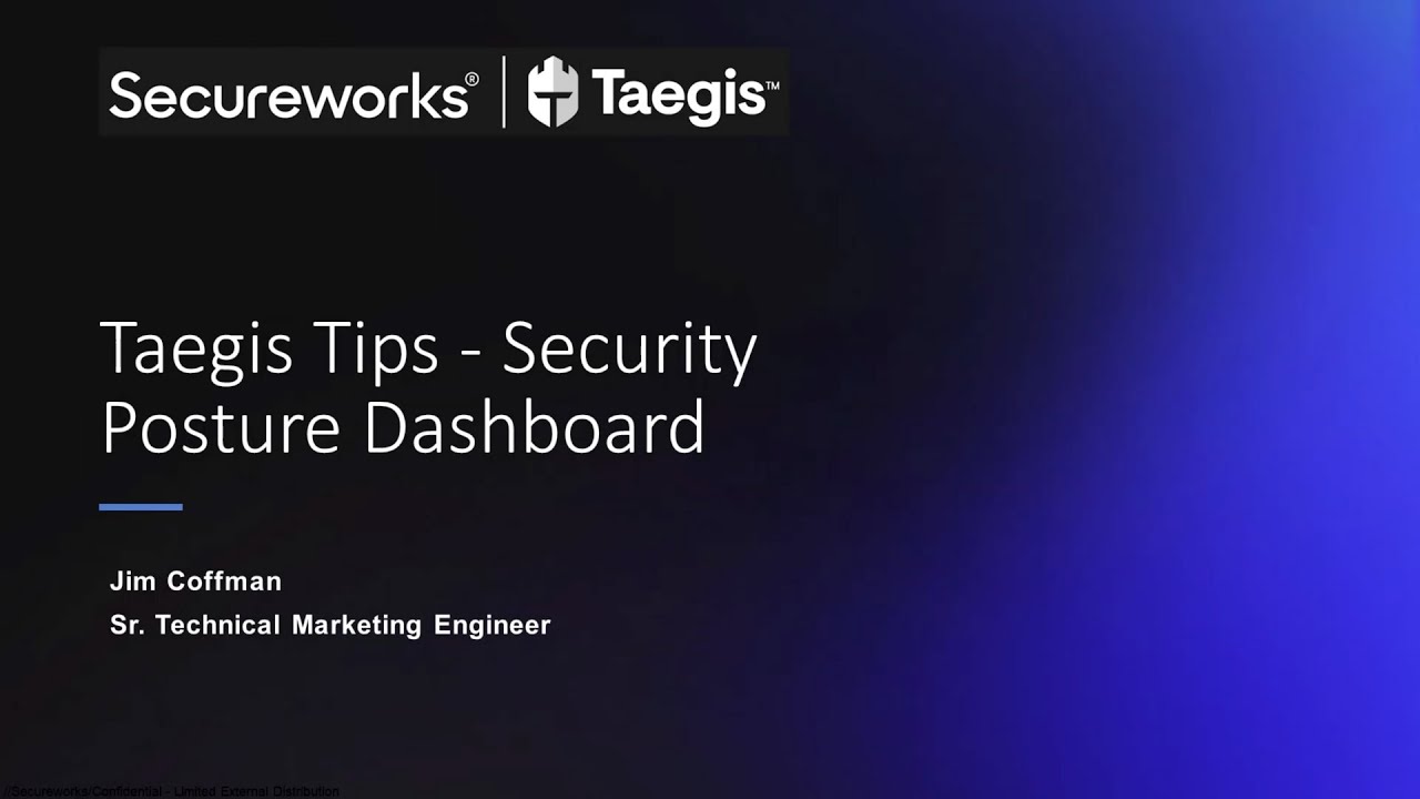 Taegis Tips for Taegis™ XDR Security Posture Dashboard