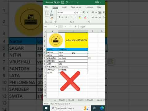 Uppercase to lowercase in Excel # shortcut #shorts