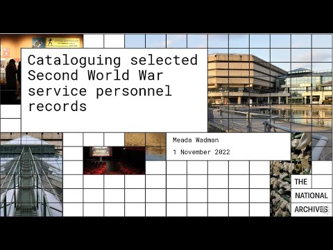 Cataloguing selected Second World War service personnel records