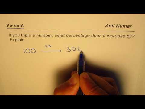 Is triple a number increase by 300 percent