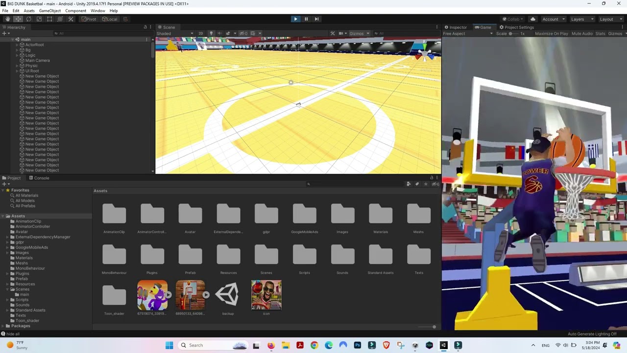 BIG DUNK Basketball   Unity Source Code