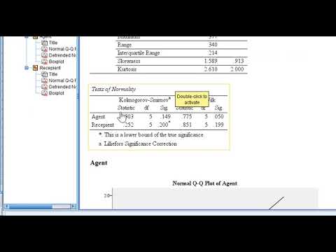 How to test normality in SPSS and report the results