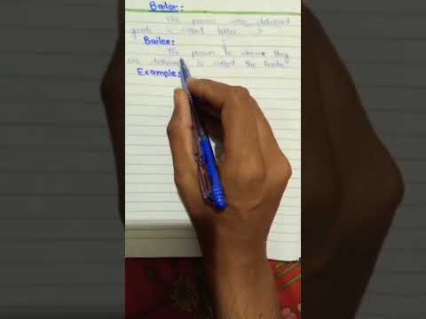 what is Bailment? | bailor or bailee | contract Act 1872