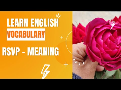 ENGLISH/FRENCH VOCABULARY - WHAT DOES RSVP IN INVITATION CARDS MEAN??