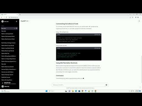 python how to comment out a block