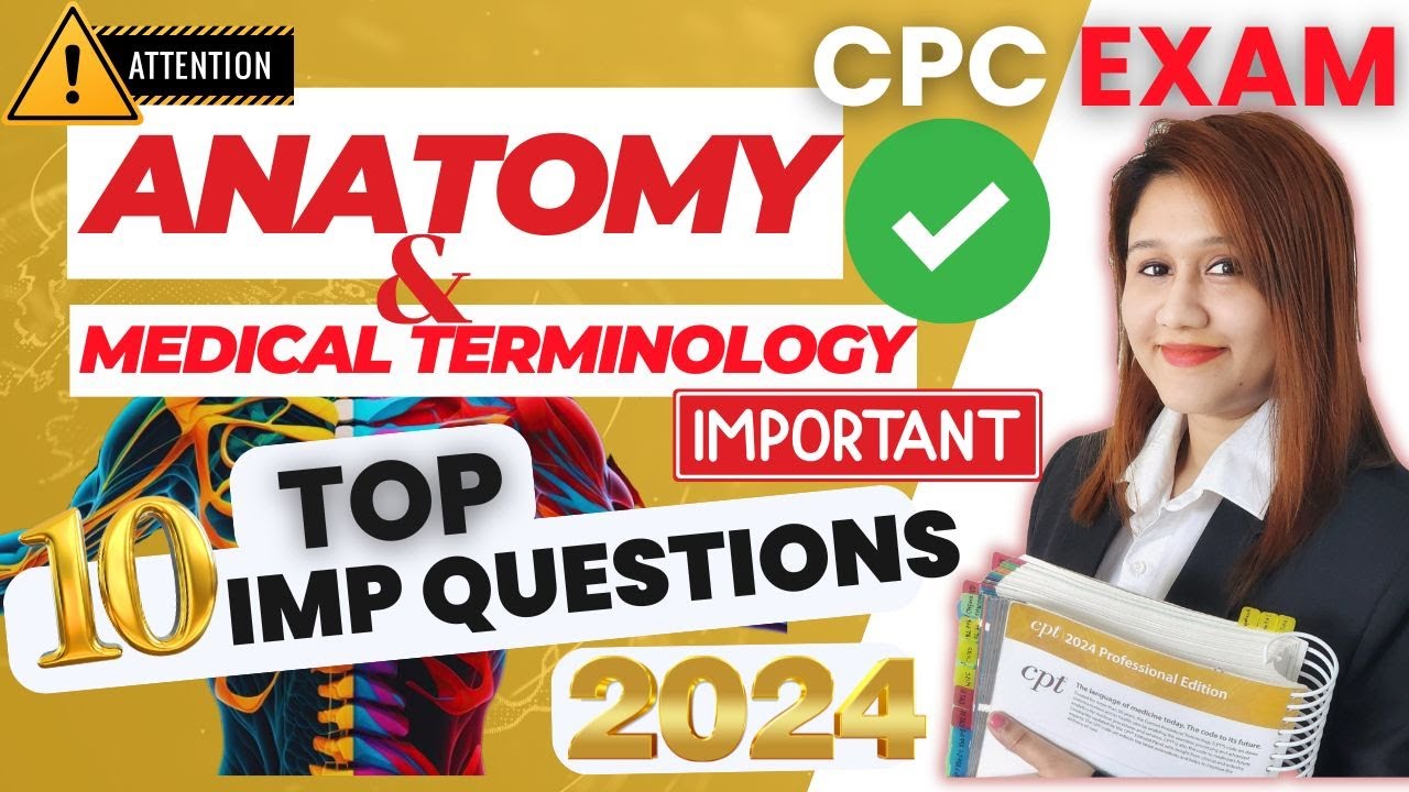 Tested Anatomy & Medical Terminology: Important CPC Questions 2024