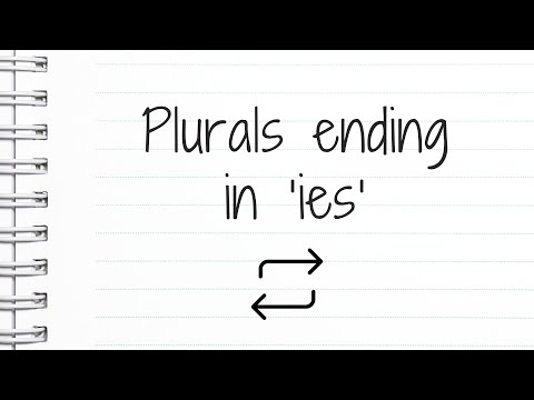 Plurals Ending in 'Y' or 'ies'