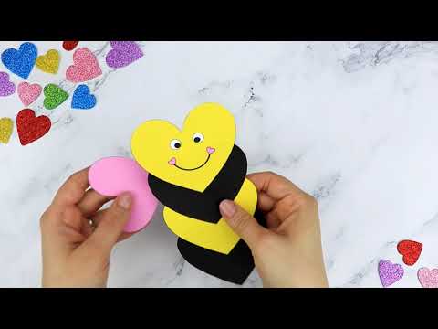 Free Printable Heart Bee Craft for Kids