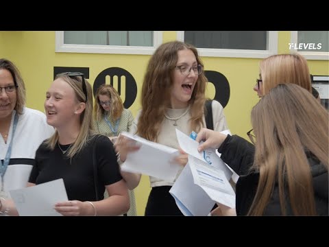 T level results day 2023 at Leicester College