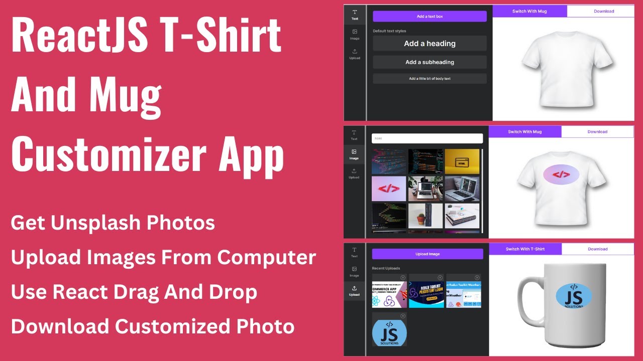 React T-Shirt And Mug Customizer App