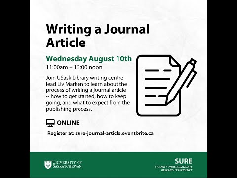 How to Write a Journal Article