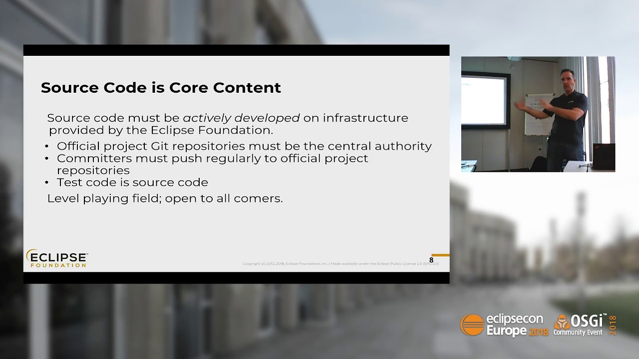 The Eclipse Development Process for Committers | EclipseCon Europe 2018