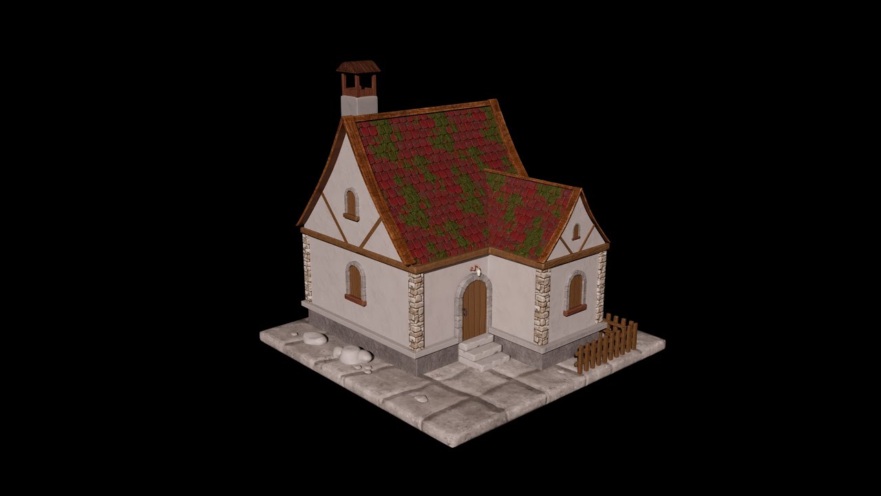 Medieval Village House 3D Model
