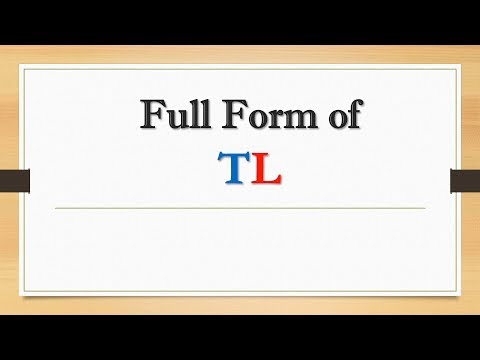 Full Form of TL || Did You Know?