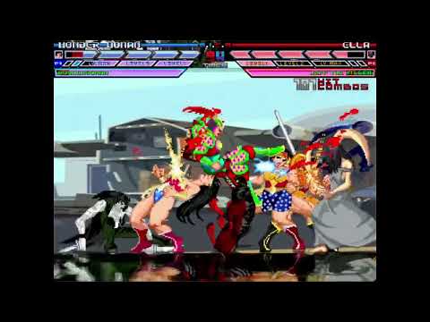 MUGEN Fight - Team Wonder Woman vs. Team Ella