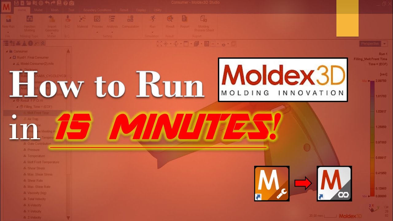 How to Run Moldex3D in 15 Minutes | Moldex3D Studio 2020 | Mold Filling Simulation