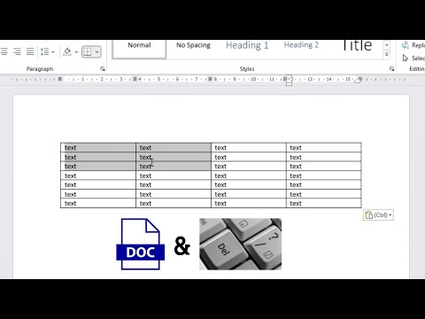 How to delete/clear the contents of a Microsoft Word table (without deleting the table/rows/columns)