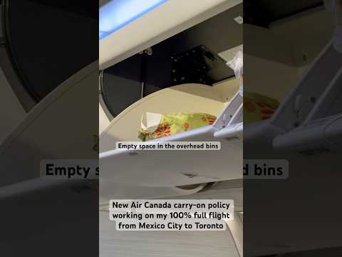 New Air Canada carry-on policy working on my 100% full flight from Mexico City to Toronto