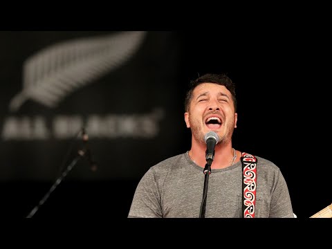 Matiu Walters sings the New Zealand national anthem