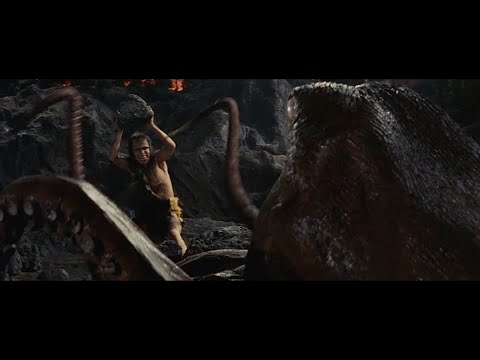 Frankenstein Vs. Giant Octopus Fight Scene - Frankenstein Conquers the World Alternate Ending