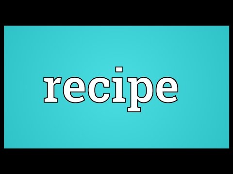 Recipe Meaning